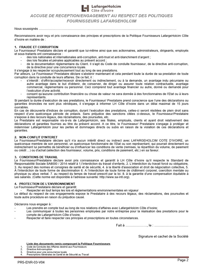 PR5-ENR-03-V04 - Accusé de Reception-Engagement Au Respect Des ...