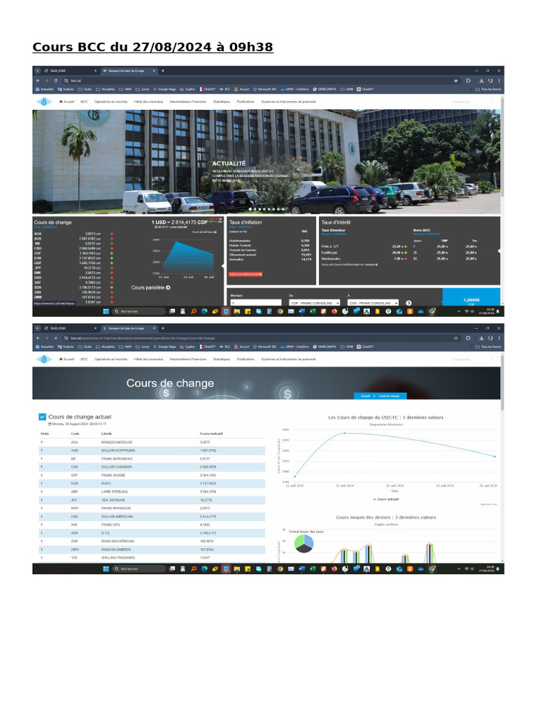 Capture Cours de Change BCC | PDF
