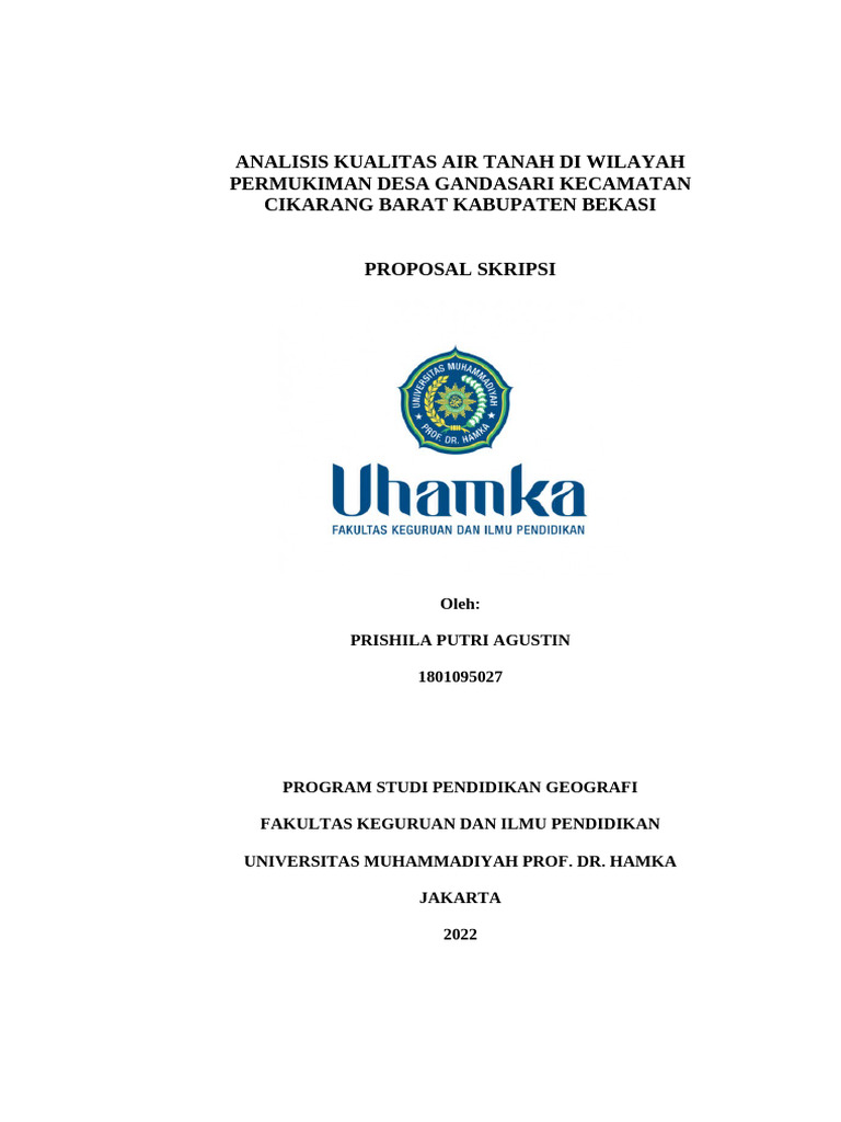 Prishila Putri Proposal Skripsi Bab I Iii Pdf