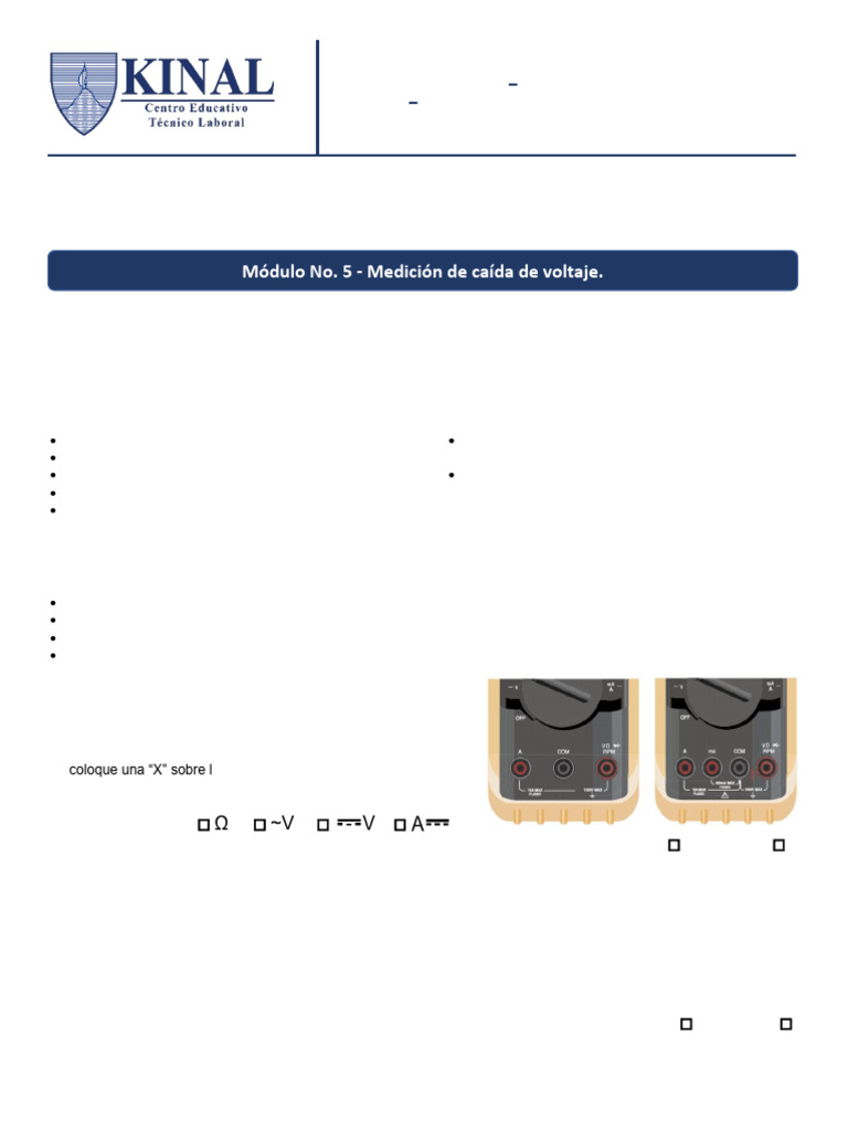 MÃ Dulo No. 5 - MediciÃ N de Caã Da de Voltaje. | PDF | Cambiar | Tecnología