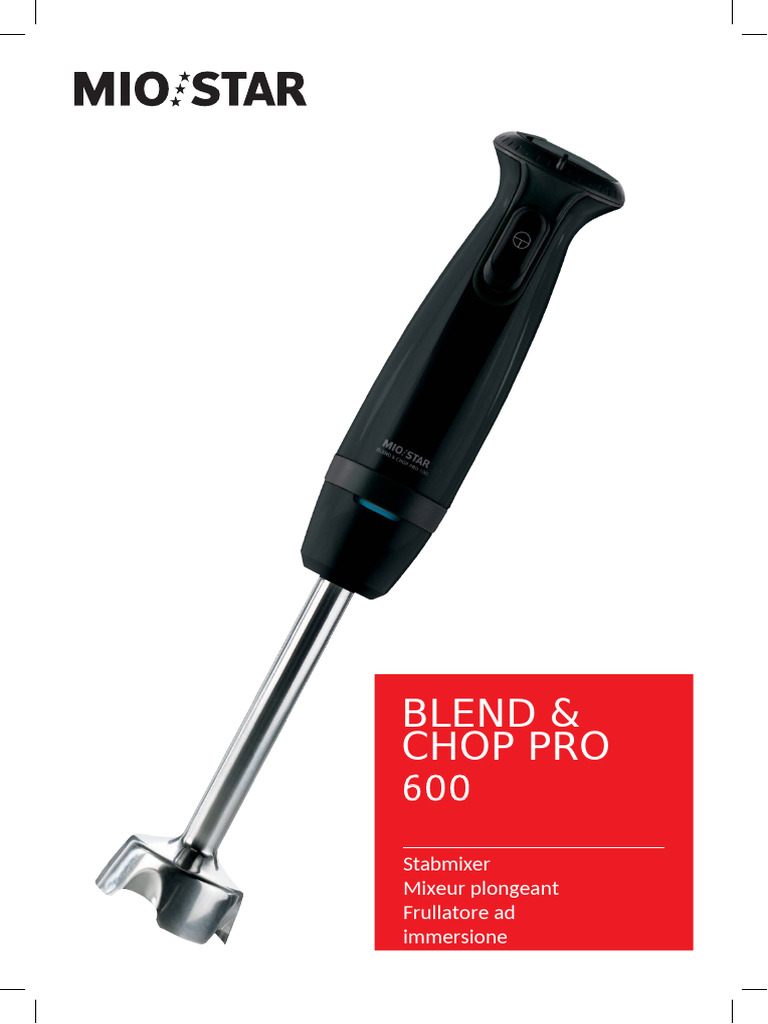 Mio Star Blend & Chop Pro 600 Hand Blender | PDF