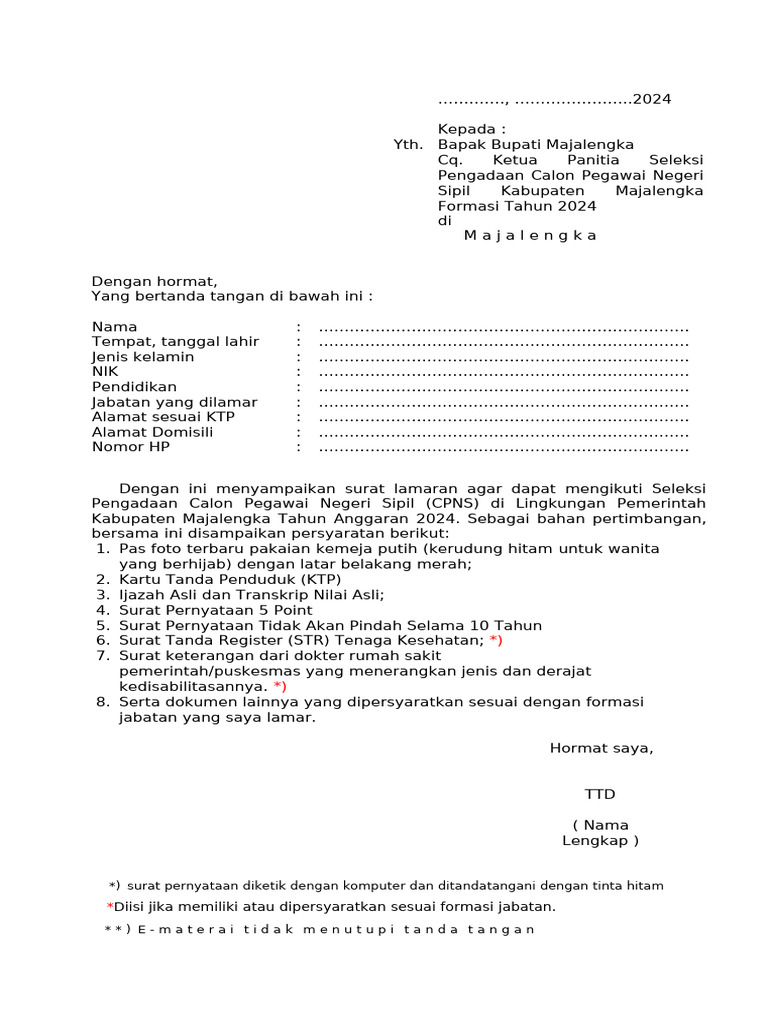 Contoh Format Surat | PDF