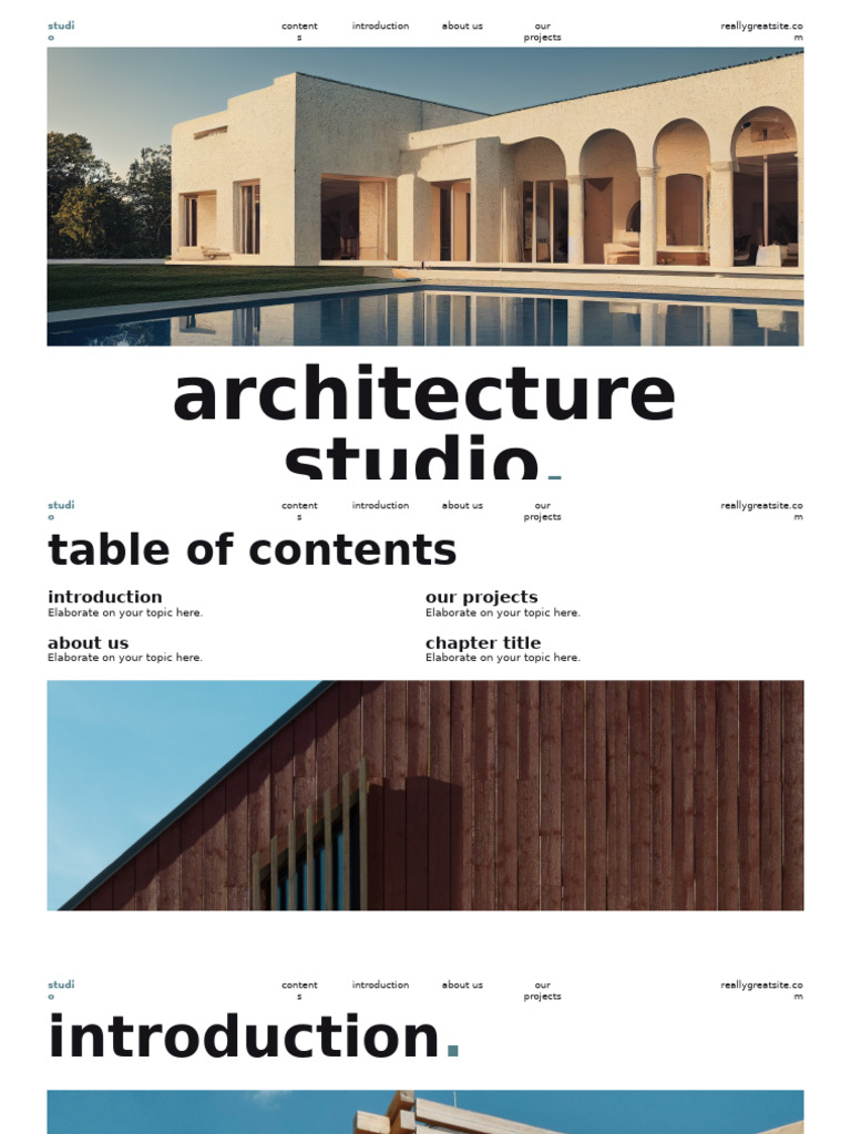 Minimal Professional Architecture Studio Presentation | PDF