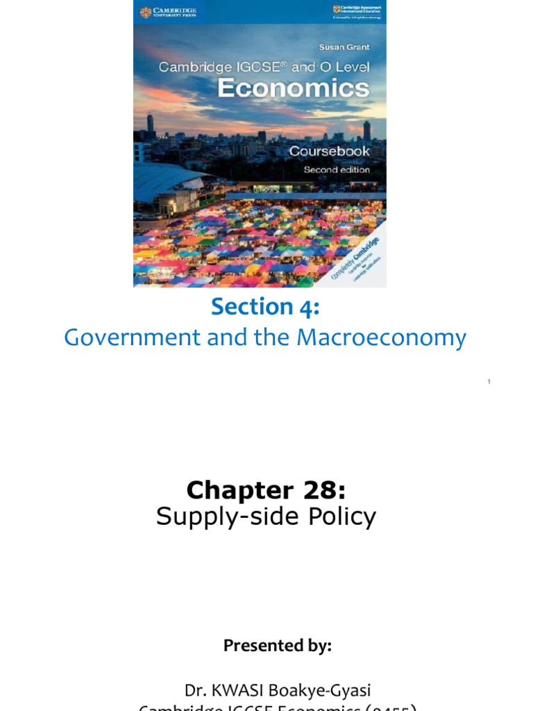 Chapter 28 - Supply-side Policy | PDF