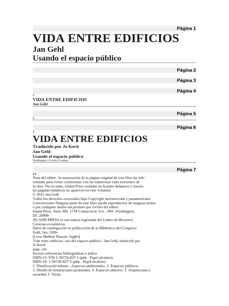 Jan Gehl - Life Between Buildings (Españo) | PDF