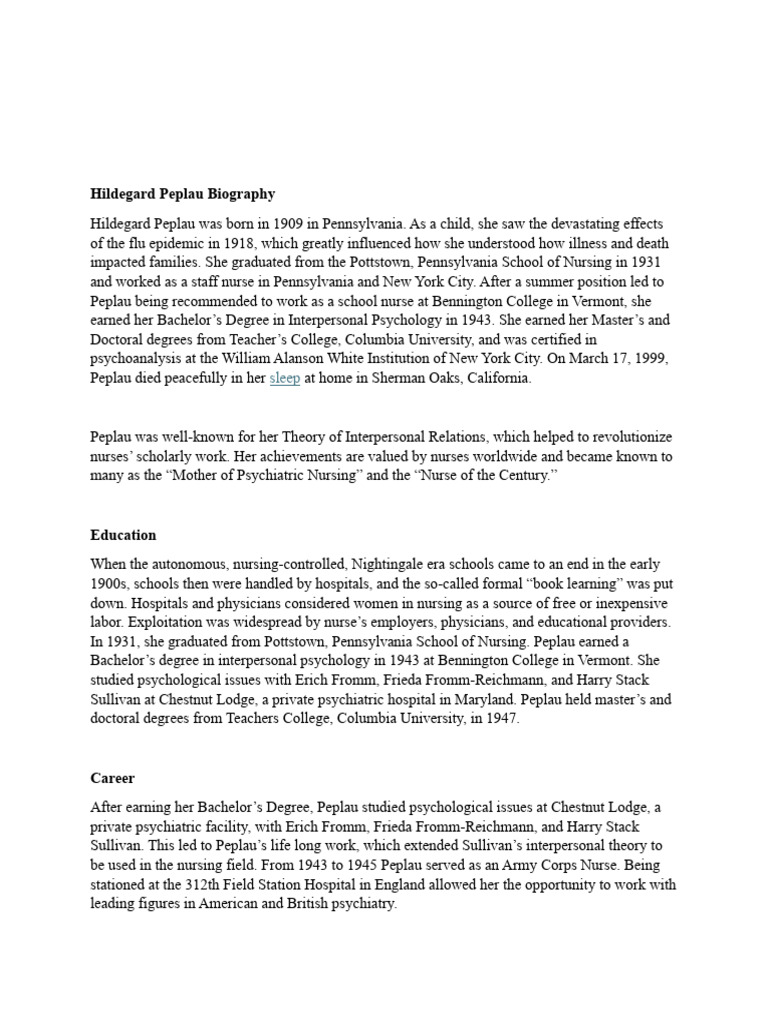 Sian - Interpersonal Relations Theory Outline | PDF