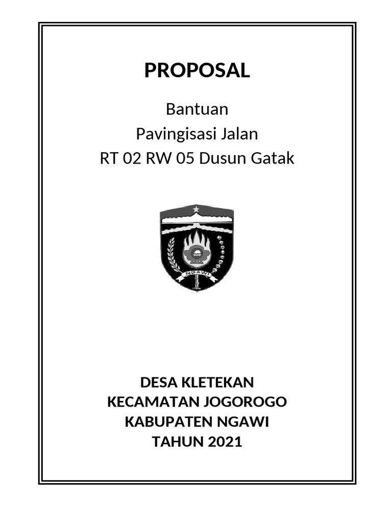 Proposal Pavingisasi | PDF