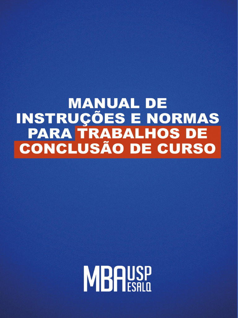 Manual de Instruções e Normas TCC - PT | PDF