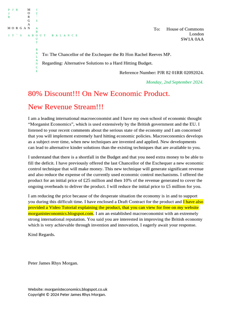 Scribd Letter To The Chancellor of The Exchequer and The Prime Minister ...