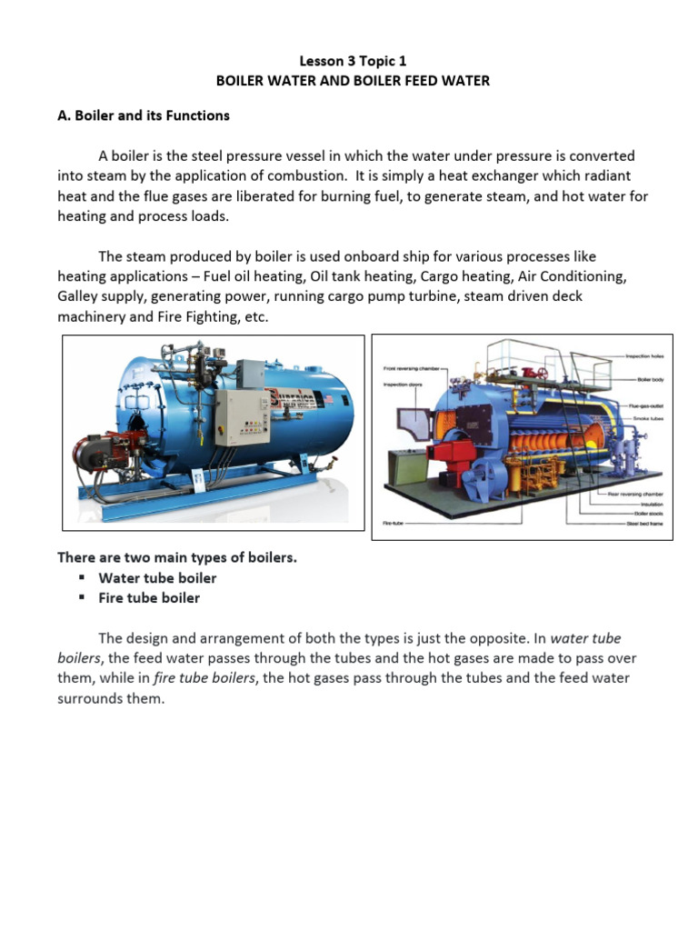 Lesson 3 Topic 1boiler and Boiler Water Updated | PDF | Anode | Corrosion