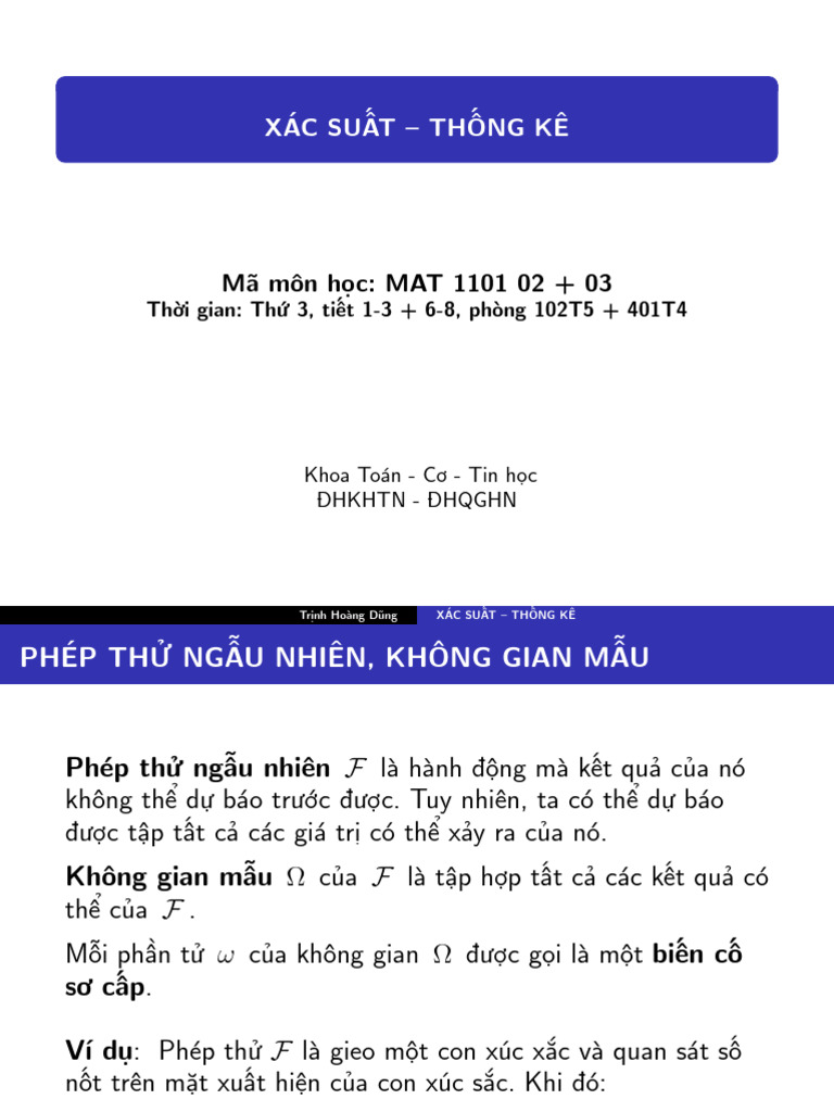 Bài giảng xstk | PDF
