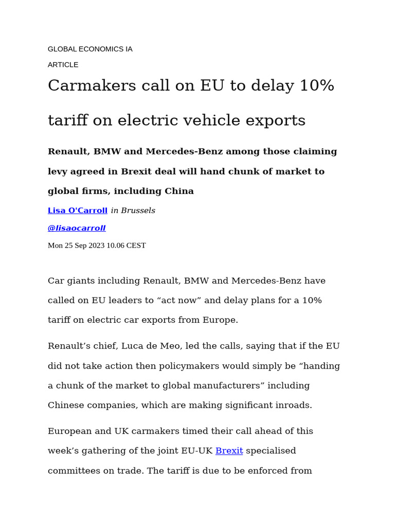 Global Econ Ia | PDF