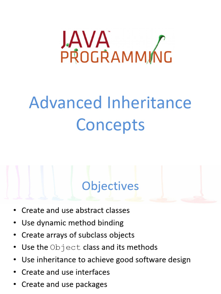 OOProg21_Advanced Inheritance Concepts | PDF OOProg21_Advanced Inheritance Concepts | PDF