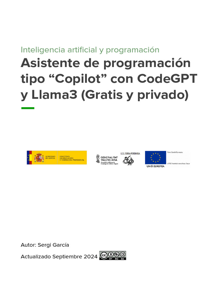 Asistente de Programación Tipo "Copilot" Con CodeGPT y Llama3 Gratis | PDF