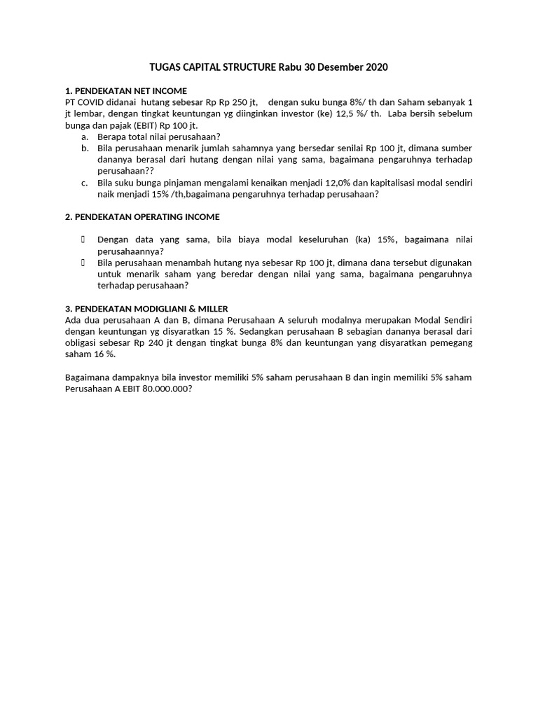 Tugas Capital Structure | PDF