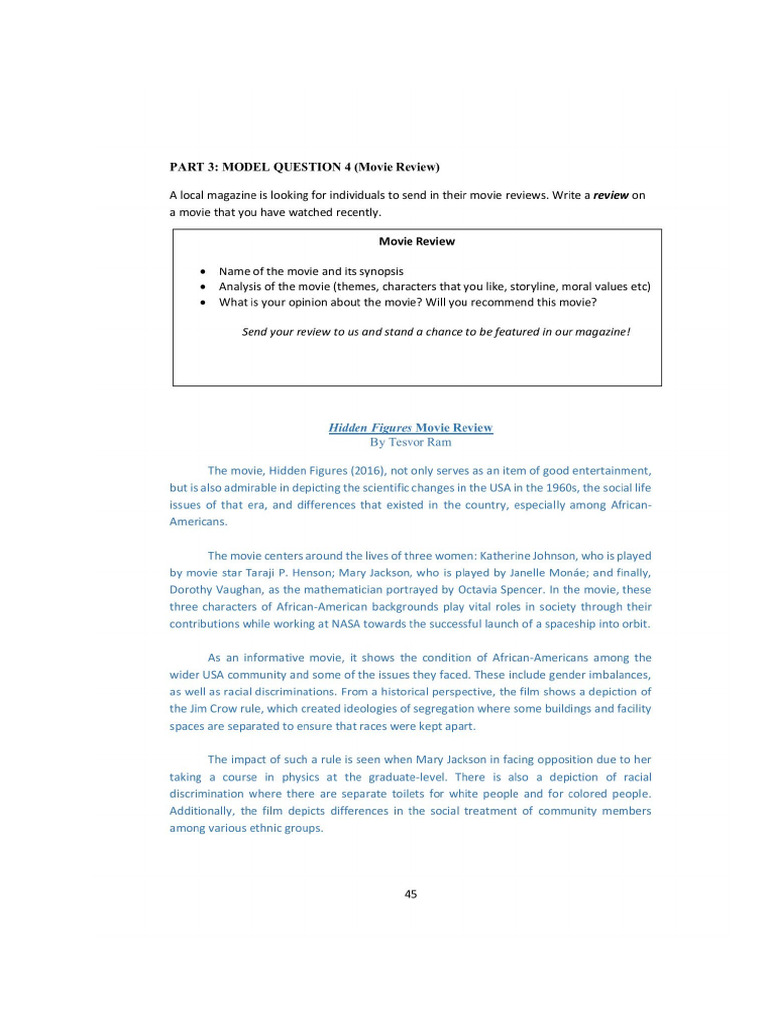 SPM Review Writing | PDF