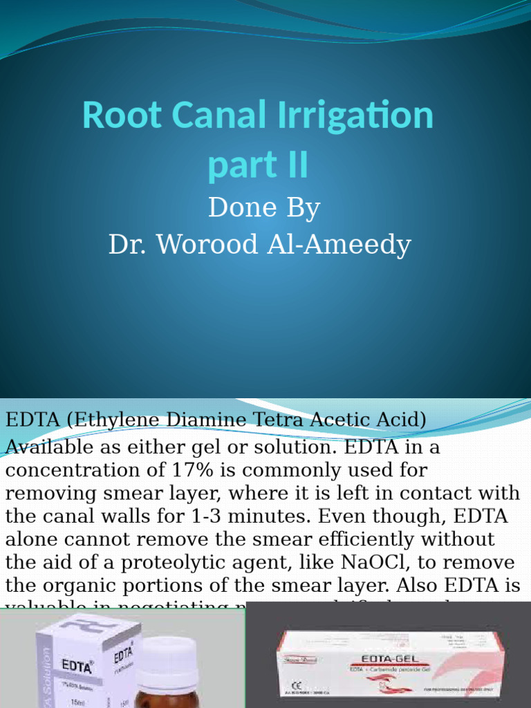 Root Canal Irrigation II | PDF
