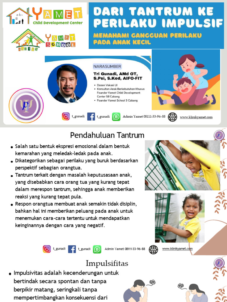 Tantrum dan Impulsifitas Anak | PDF