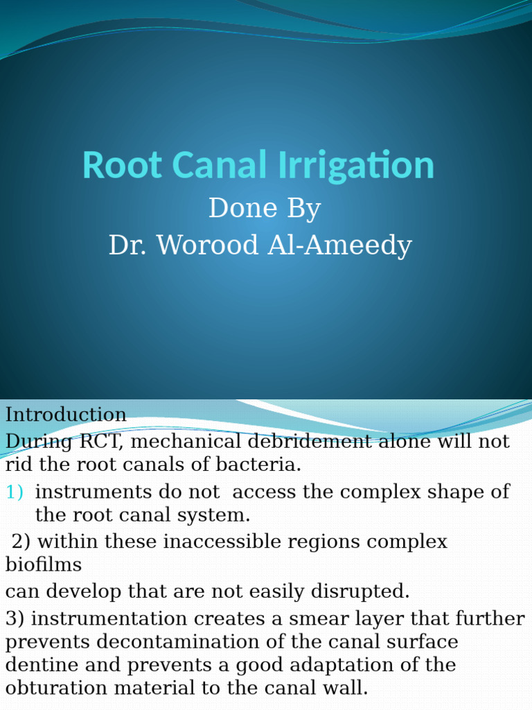 Root Canal Irrigation | PDF