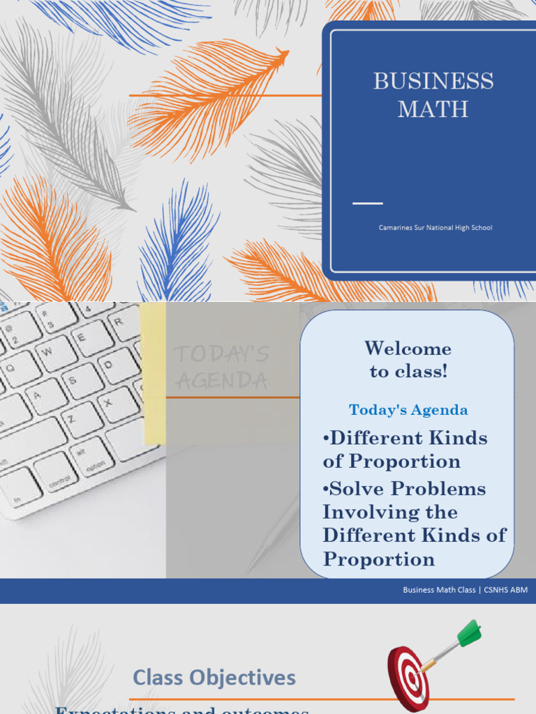 BUSINESS MATH Q1W3 Different Kinds of Proportions | PDF
