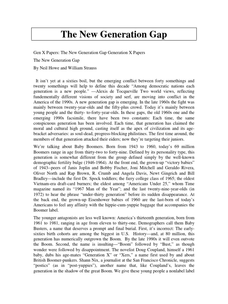 Thenewgenerationgap | PDF