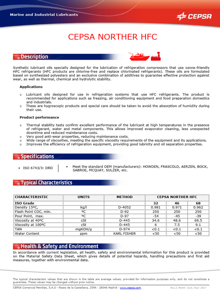 Cepsa Norther HFC - en | PDF