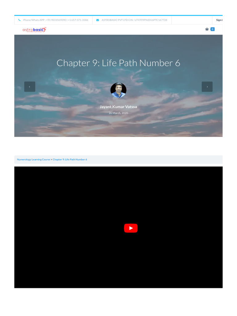 Chapter 9 - Life Path Number 6 - AstroBasic | PDF
