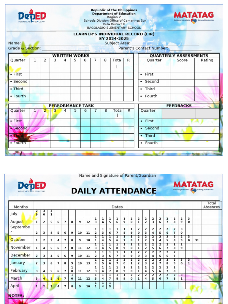 Individual-Learners-Record-LR | PDF