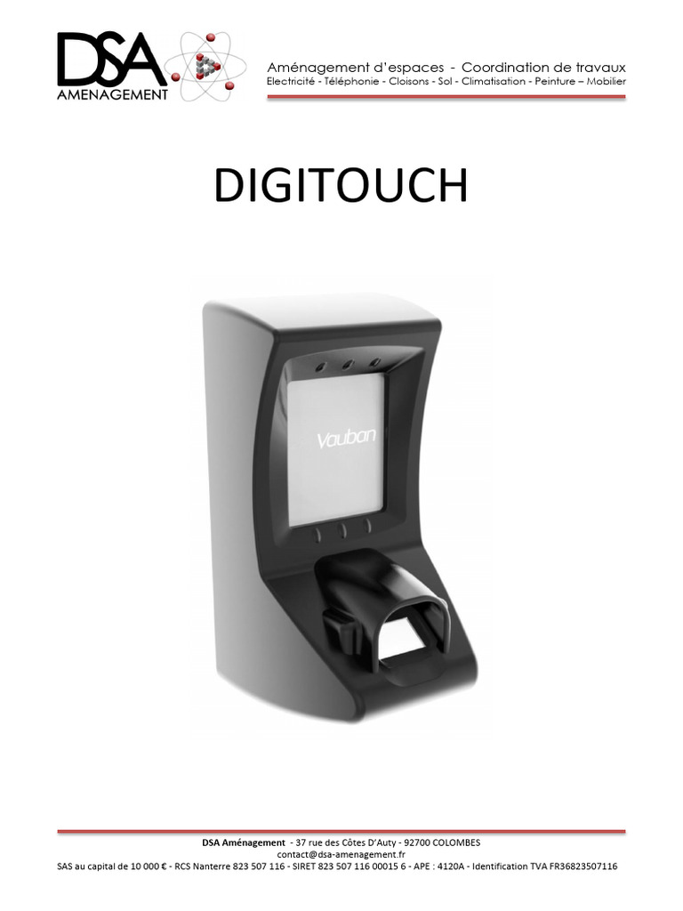 DIGITOUCH - Notice Utilisateur | PDF