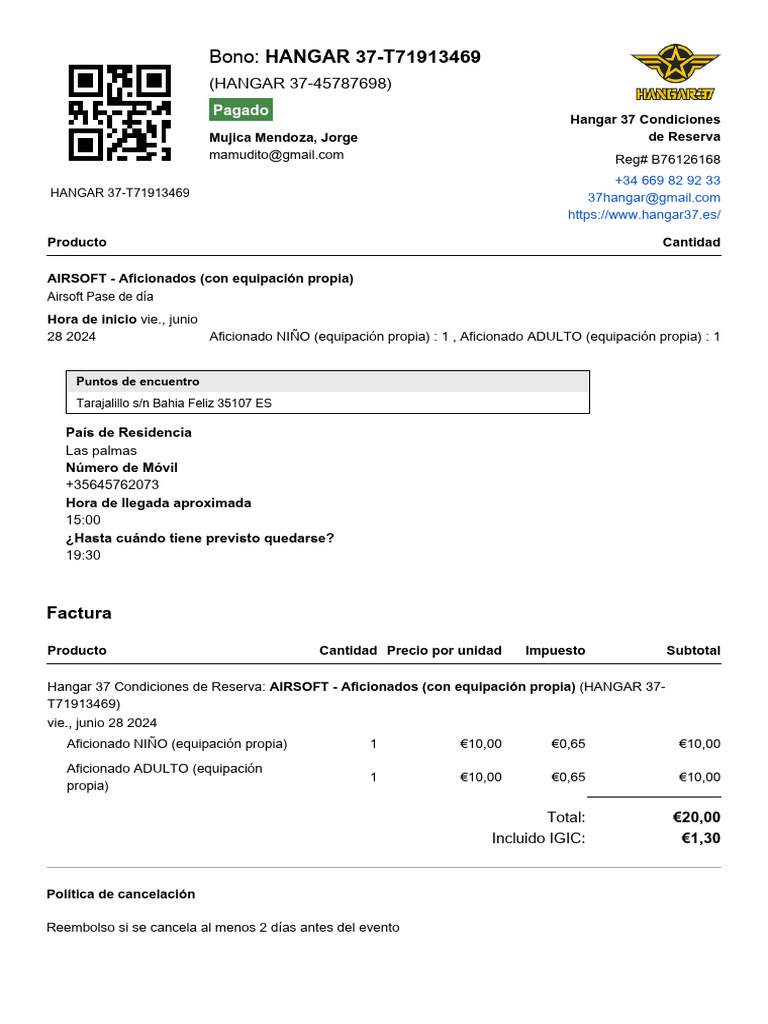 Ticket Hangar 37 t71913469 | PDF