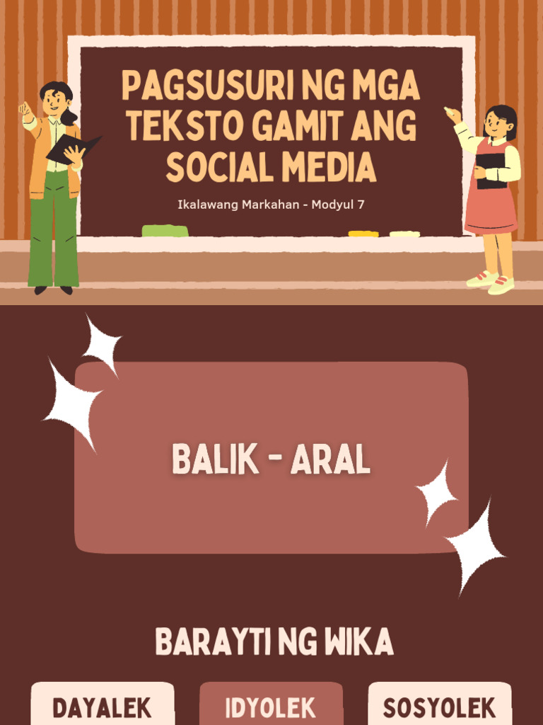 Pagsusuri Ng Mga Teksto Gamit Ang Social Media | PDF
