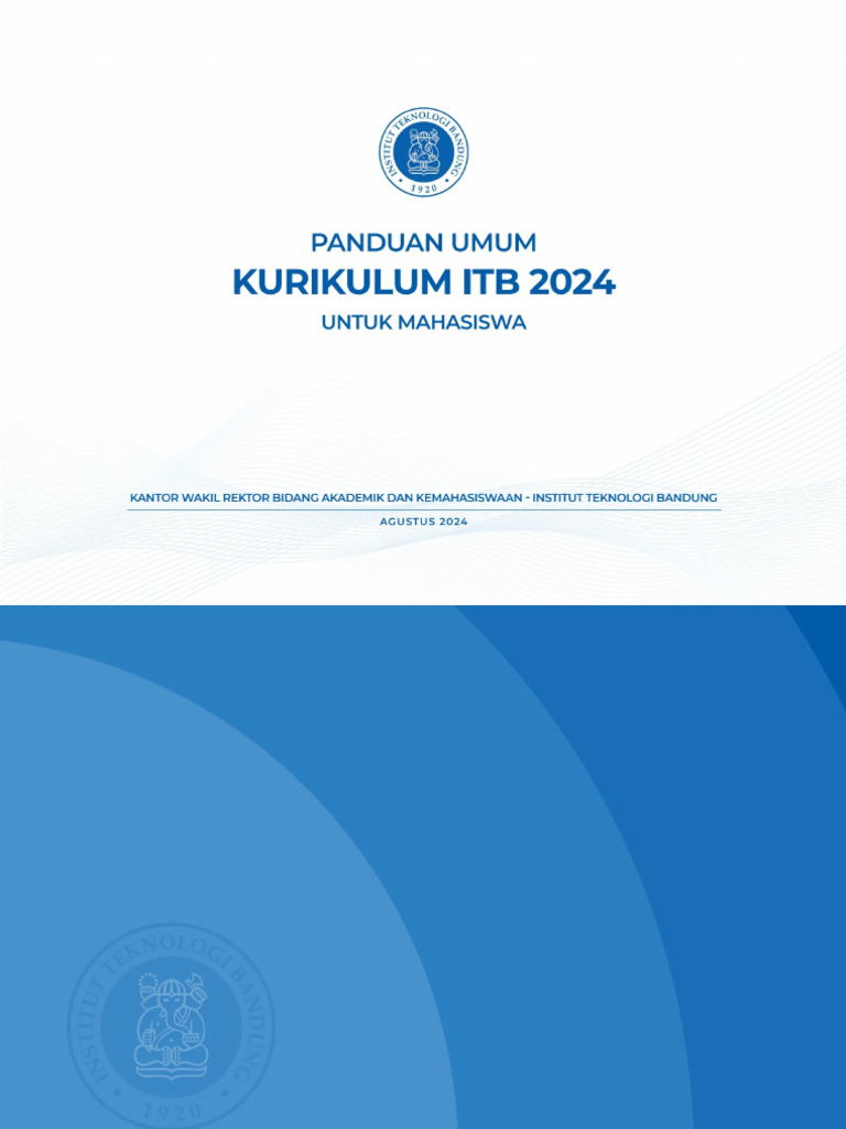Panduam Umum Kurikulum ITB 2024 Untuk Mahasiswa | PDF