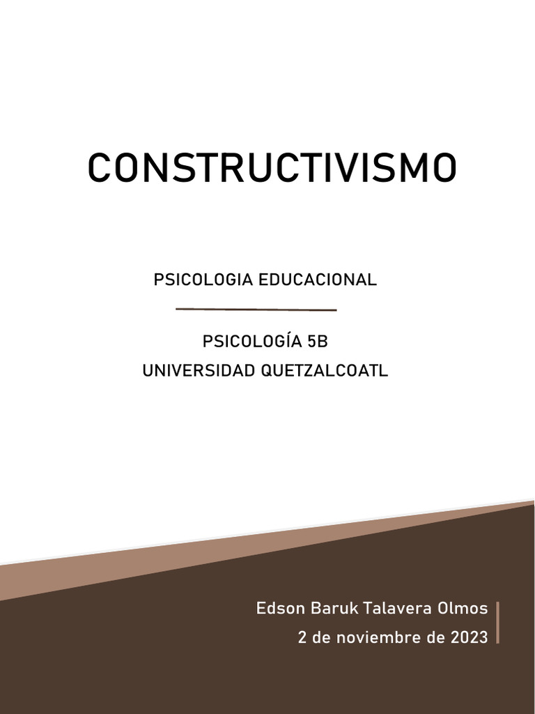Reto Constructivismo - Edson Olmos - Psic 5b | PDF
