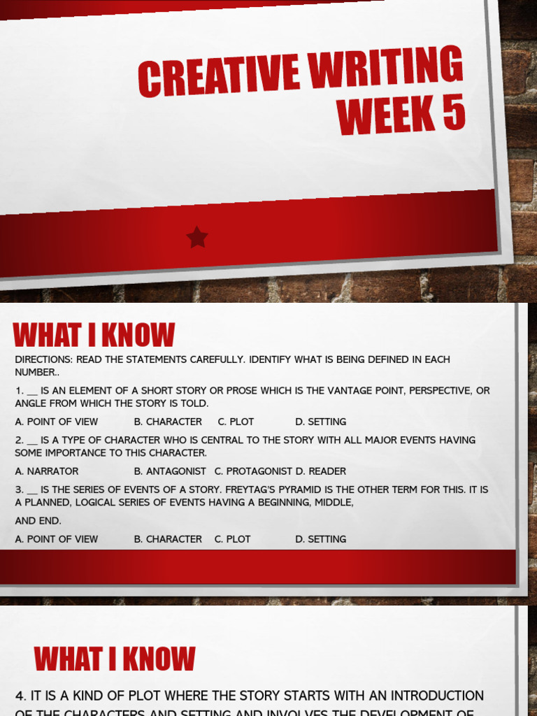 Week5 Elements of Fiction Part1 | PDF