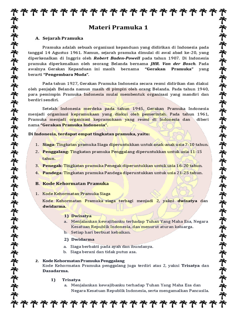 Materi Pramuka 1 | PDF