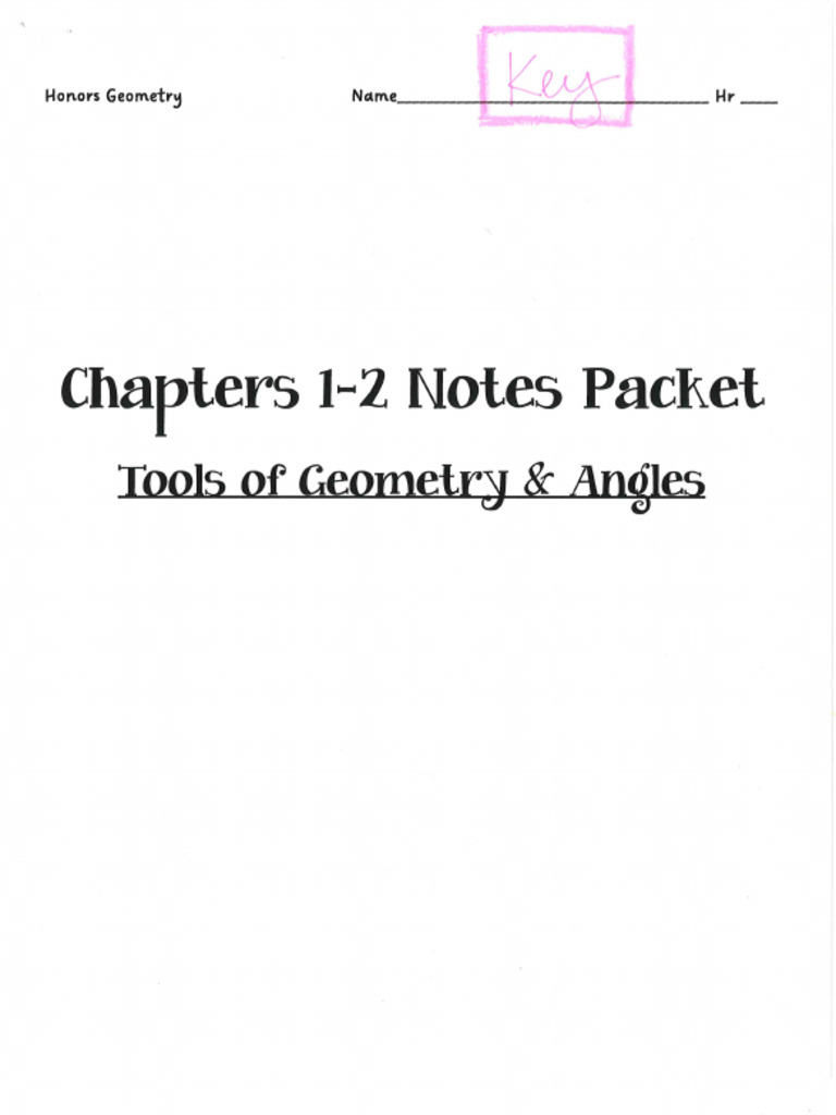 NOTES PKT Ch.1-2 (24-25) KEY | PDF