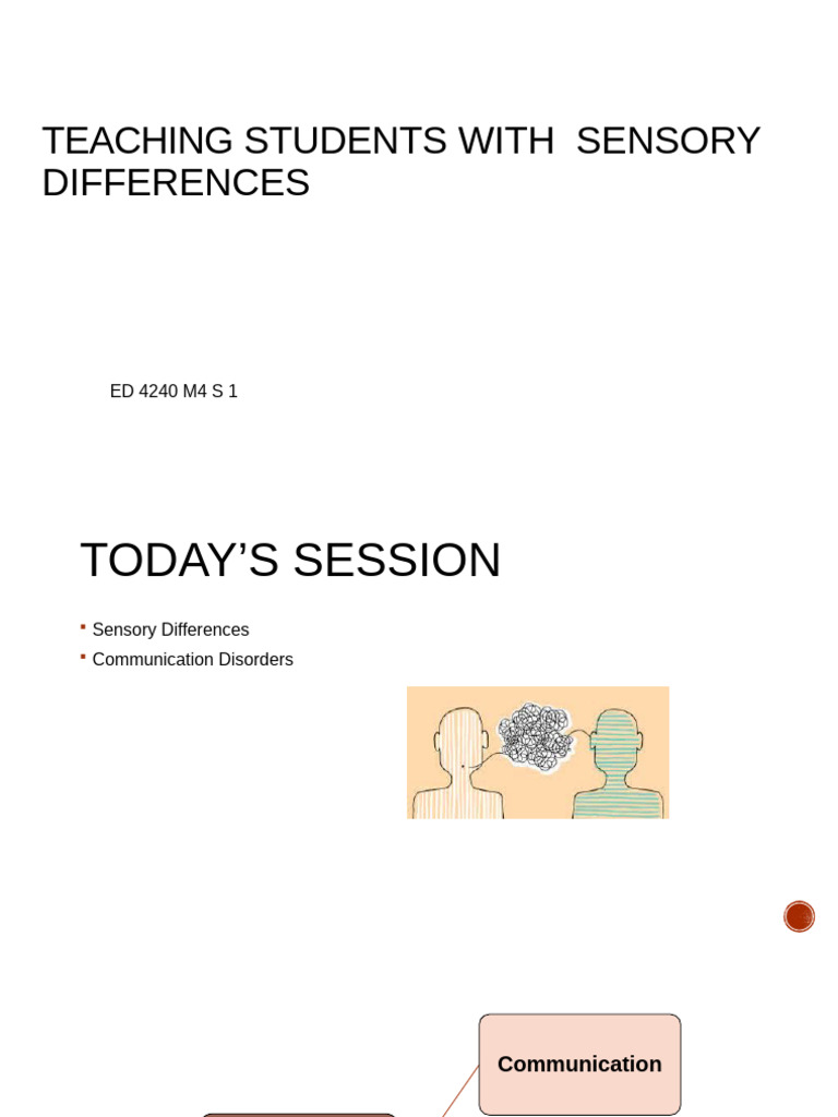 Teaching Students With Communication Disorders ED 4240 M4 S1 2 | PDF