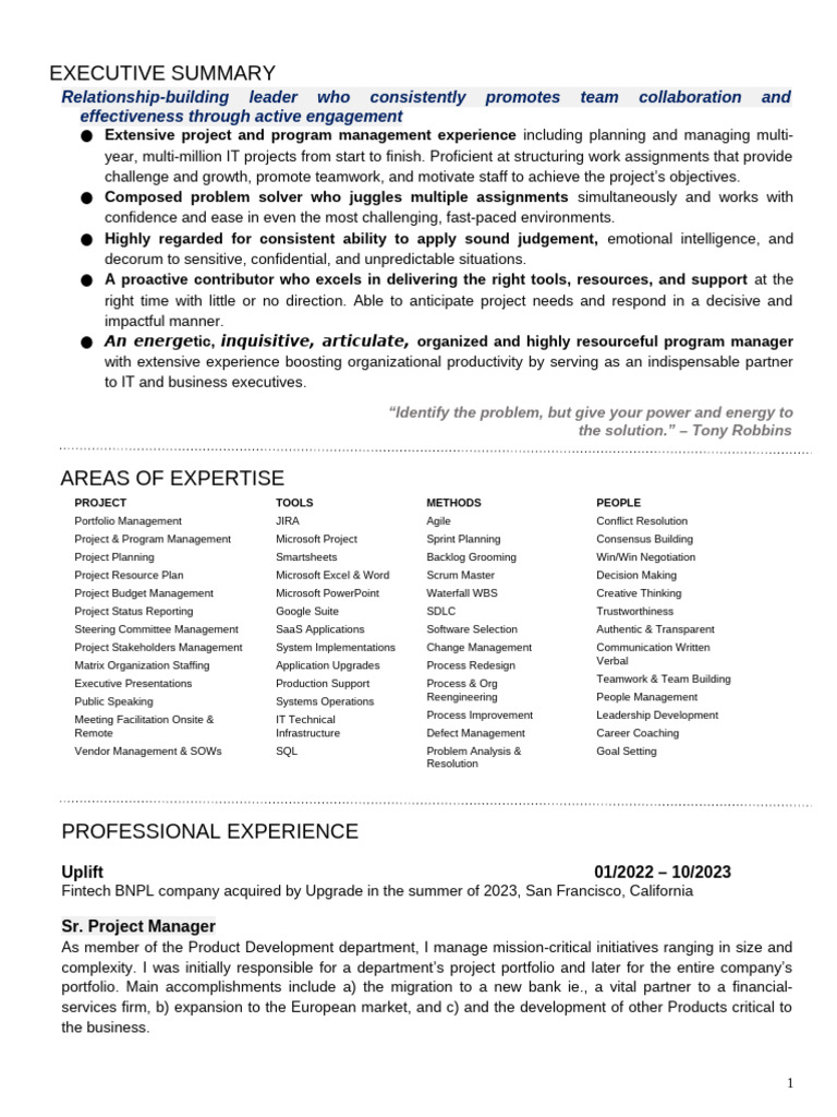 Sr. Project Manager Role..... | PDF