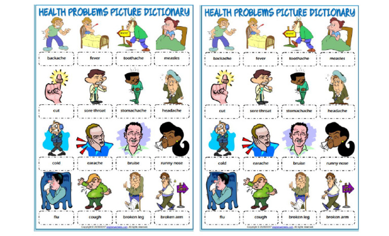 Cuartos Health Problems Vocabulary | PDF