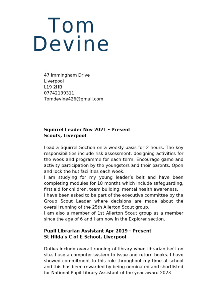 Tom Devine - CV | PDF