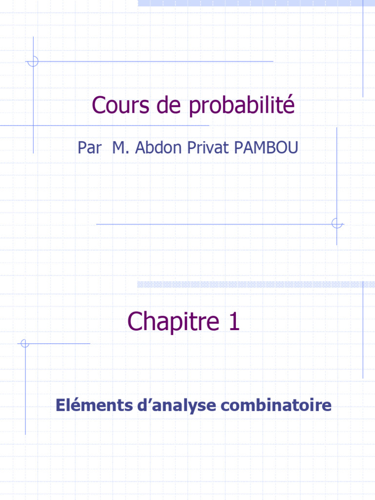Chapitre 1_Analyse combinatoire 2020 2021 | PDF
