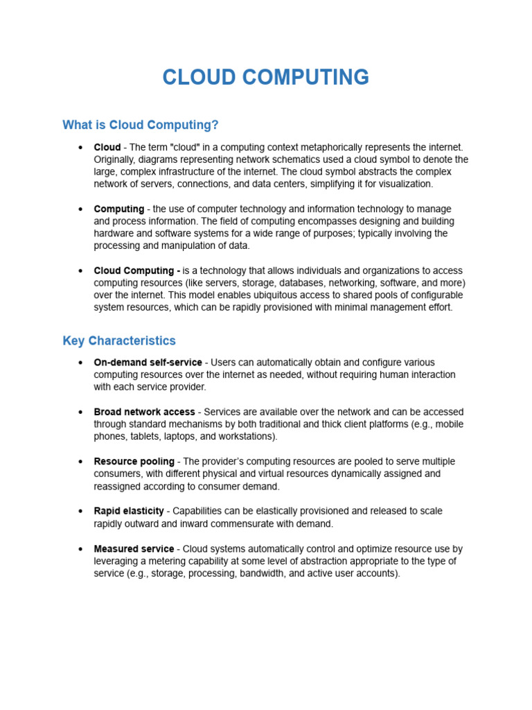Cloud Computing | PDF