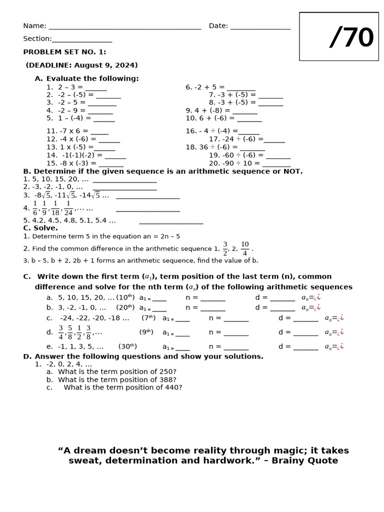 Problem Set No. 1 1 | PDF