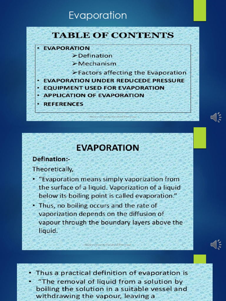 Evaporation | PDF