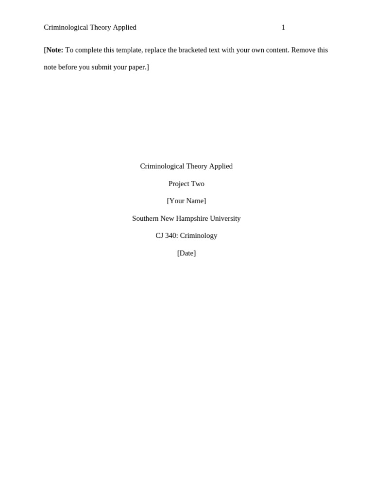 CJ 340 Project Two Template | PDF