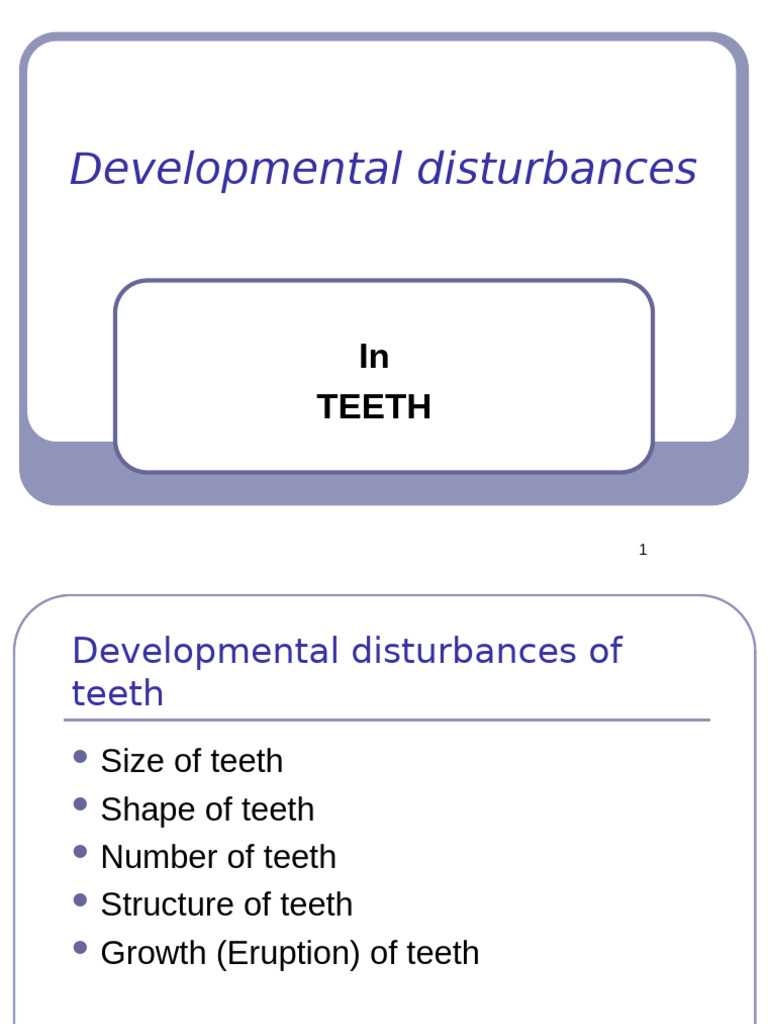 Developmental Disturbances of Shape of Teeth | PDF | Human Tooth ...