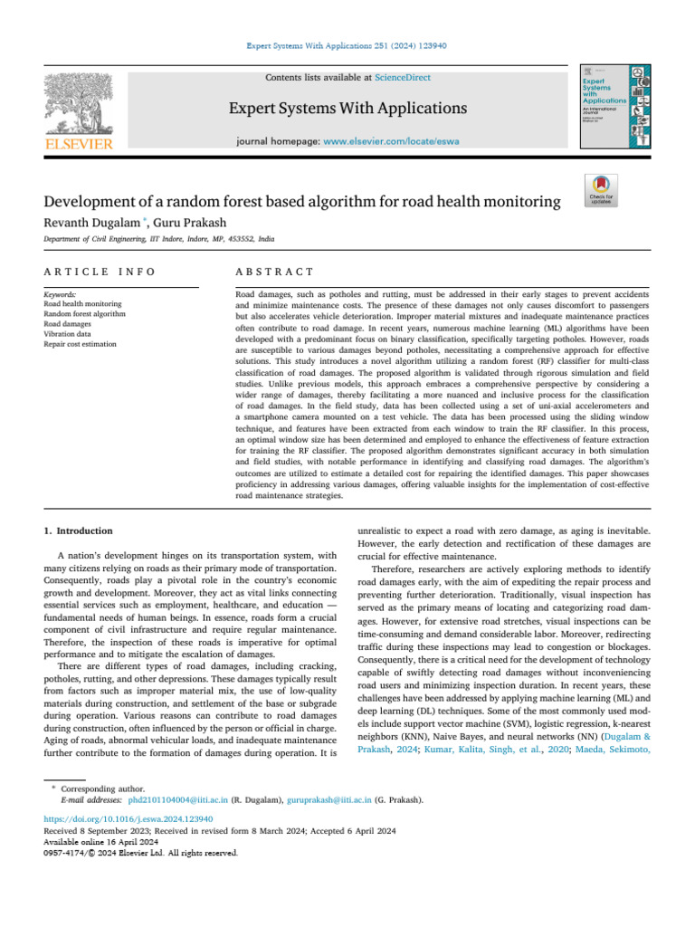 Development of A Random Forest Based Algorithm Fo - 2024 - Expert ...