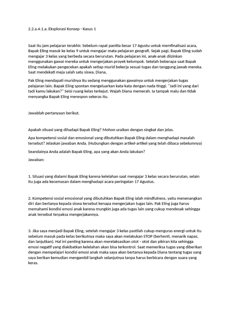Kasus Pak Eling Modul 2.2 | PDF