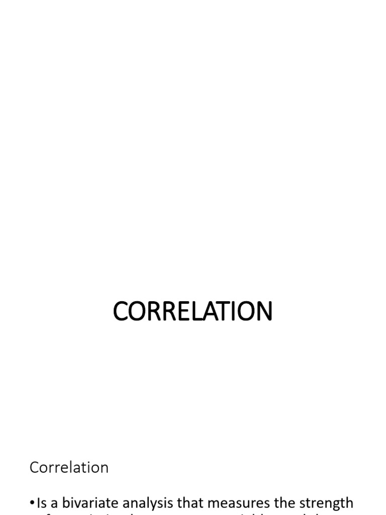 Lesson 6 - Correlation | PDF