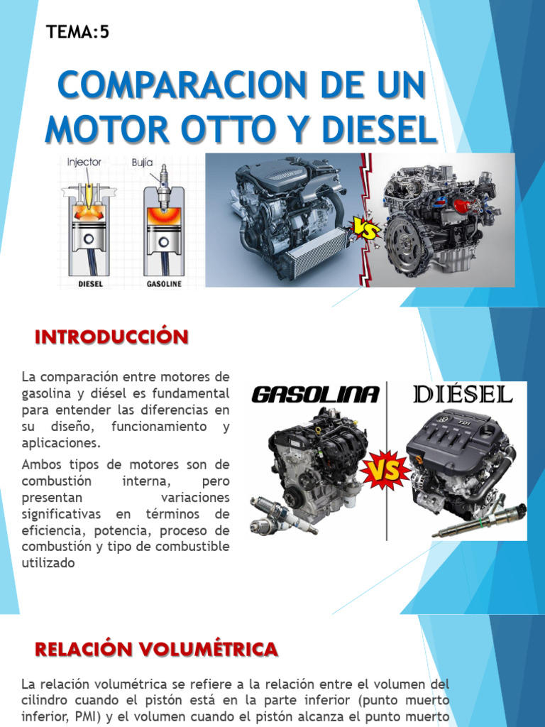 Tema 5 Comparacion de Un Motor Otto y Diesel | PDF